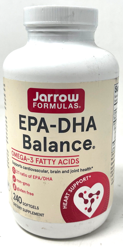 Jarrow Formulas, Inc. Epa-Dha Balance, 240 Softgels EXP 3/25 ...