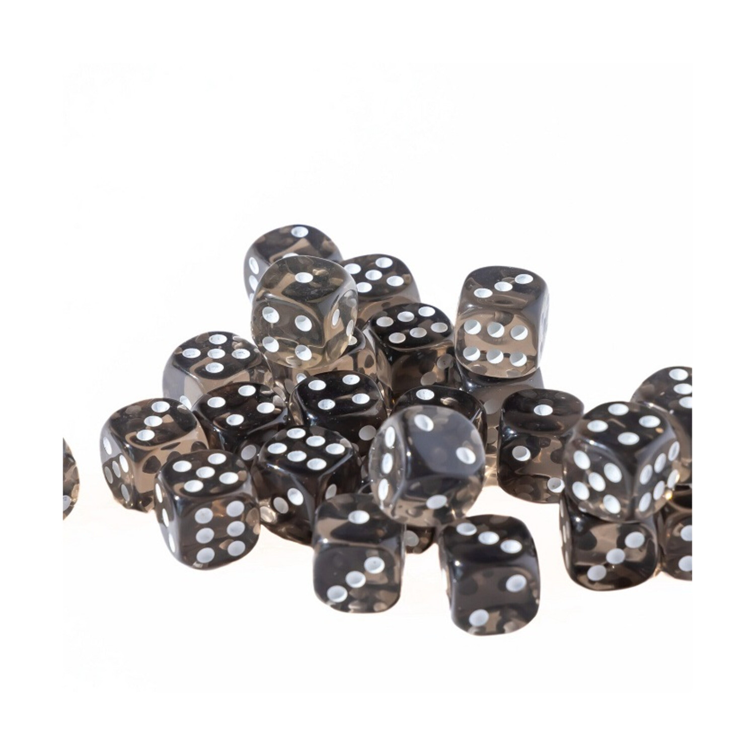 Easy Roller Dice 12mm d6 Dark Translucent w/White (25) New | eBay