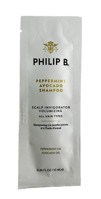 Philip B Peppermint Avocado Scalp Invigorator Volumizing Shampoo Packet ...