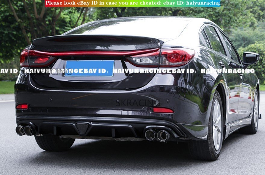 ABS Carbon Fiber Style Rear Bumper Diffuser Lip For Mazda 6 Atenza ...