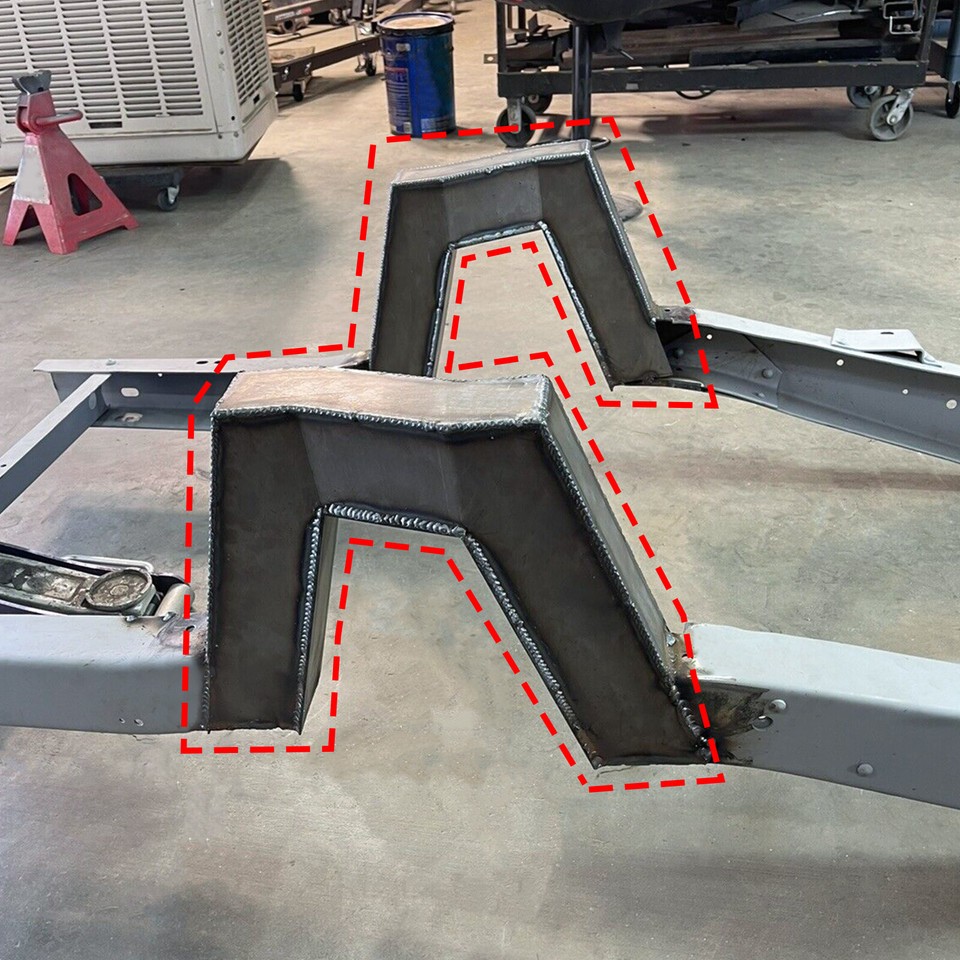 1 PAIR C Notch Frame Step Notch CNotch Set Steel For 1963-1972 Chevy ...