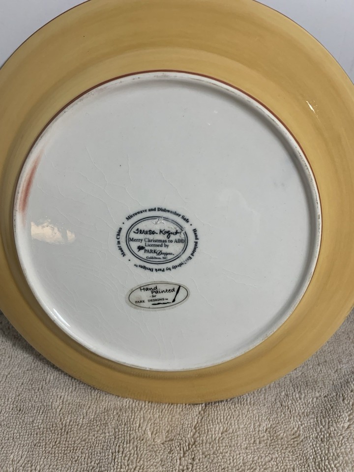 Teresa Kogut Merry Christmas to All plate 9" Christmas Tree Design | eBay