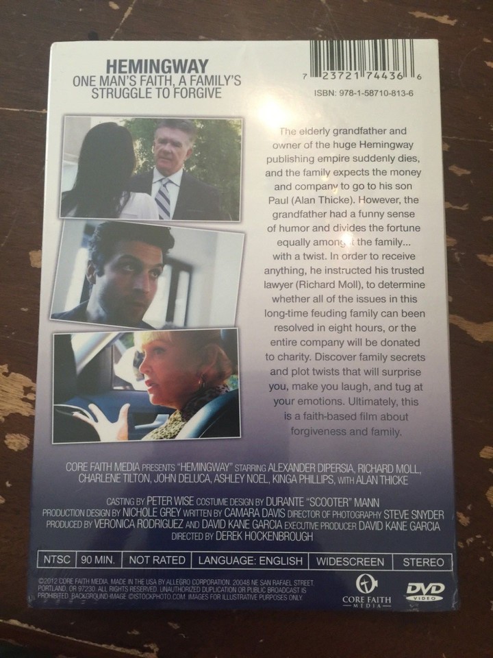 2012 Hemingway DVD New 723721744366| eBay