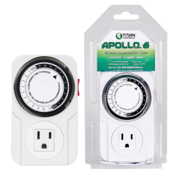 Titan Controls Apollo 6 One Outlet 24 Hour Mechanical Timer 115V 12A ...