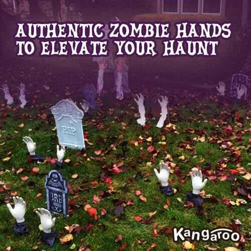 Zombie Hands Lawn Stakes Halloween Decorations I Realistic Looking Fake ...