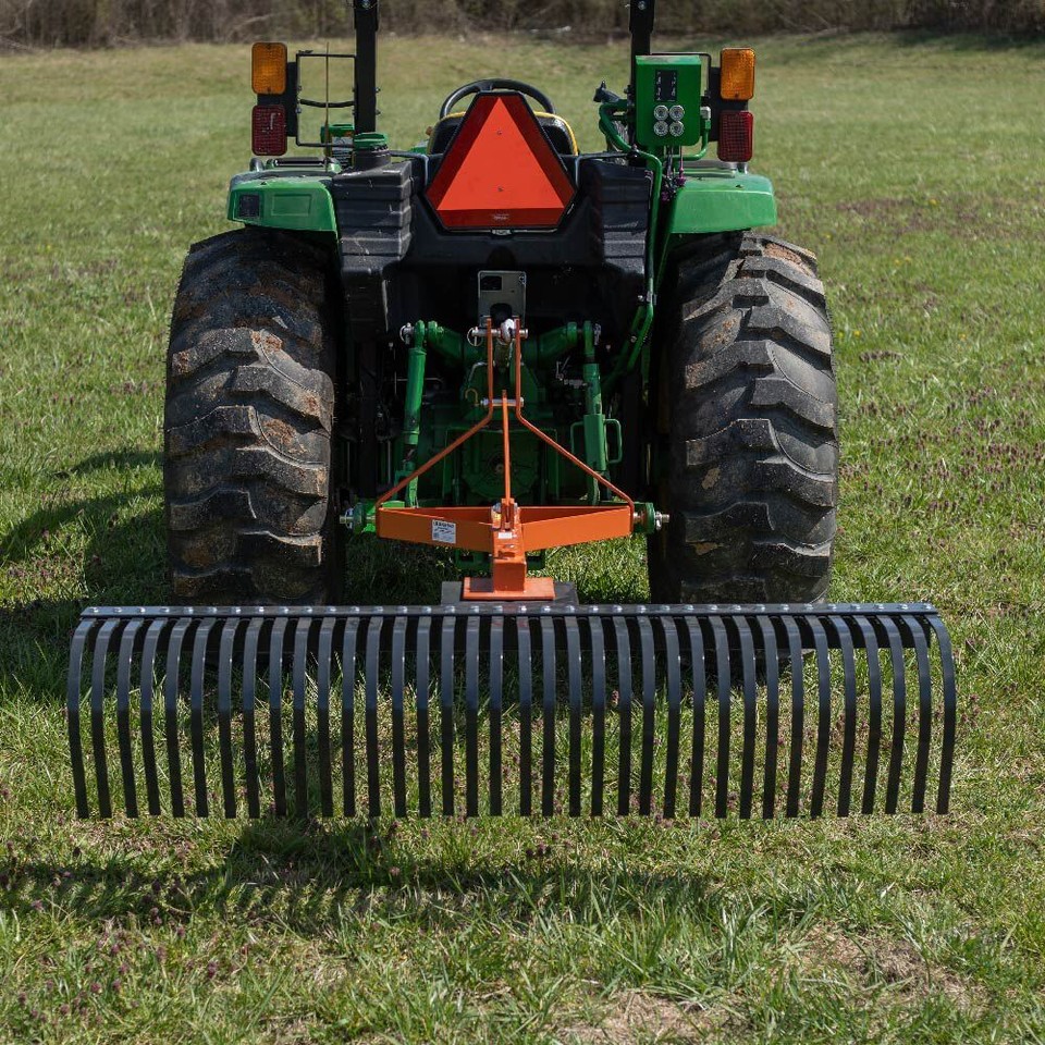 Titan Attachments 3 Point 5 FT Landscape Rake for Compact Tractors ...