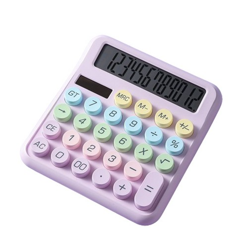 Siuri Living Solar Retro Pastel Calculator, 1EA, Lilac Purple | eBay