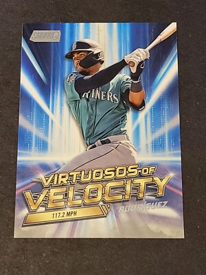 2023 TOPPS STADIUM CLUB BASEBALL VIRTUOSOS OF VELOCITY JULIO RODRIGUEZ ...