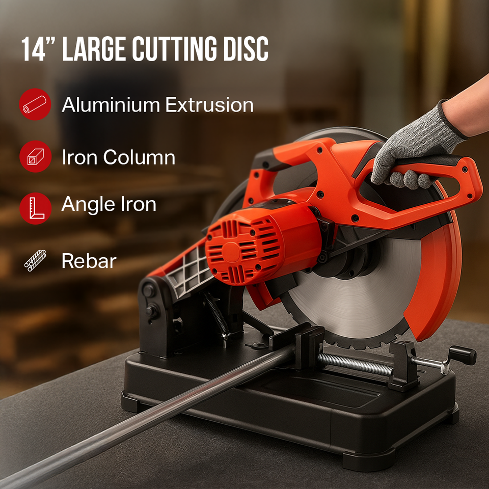 Jax Eagle 355mm/14" Electric Metal Chop Saw for Metal Cutter Saw Cut ...