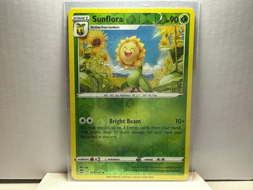 Sunflora 006/195 Reverse Holo Silver Tempest Pokemon TCG Card NM 0912 ...