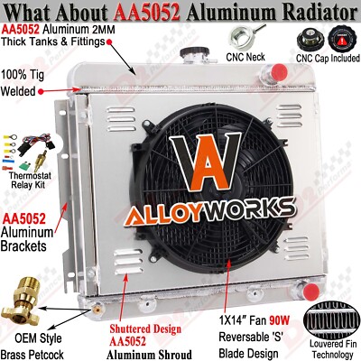 3Row Radiator Shroud Fan For 1967-1973 Plymouth Valiant Duster Dodge ...