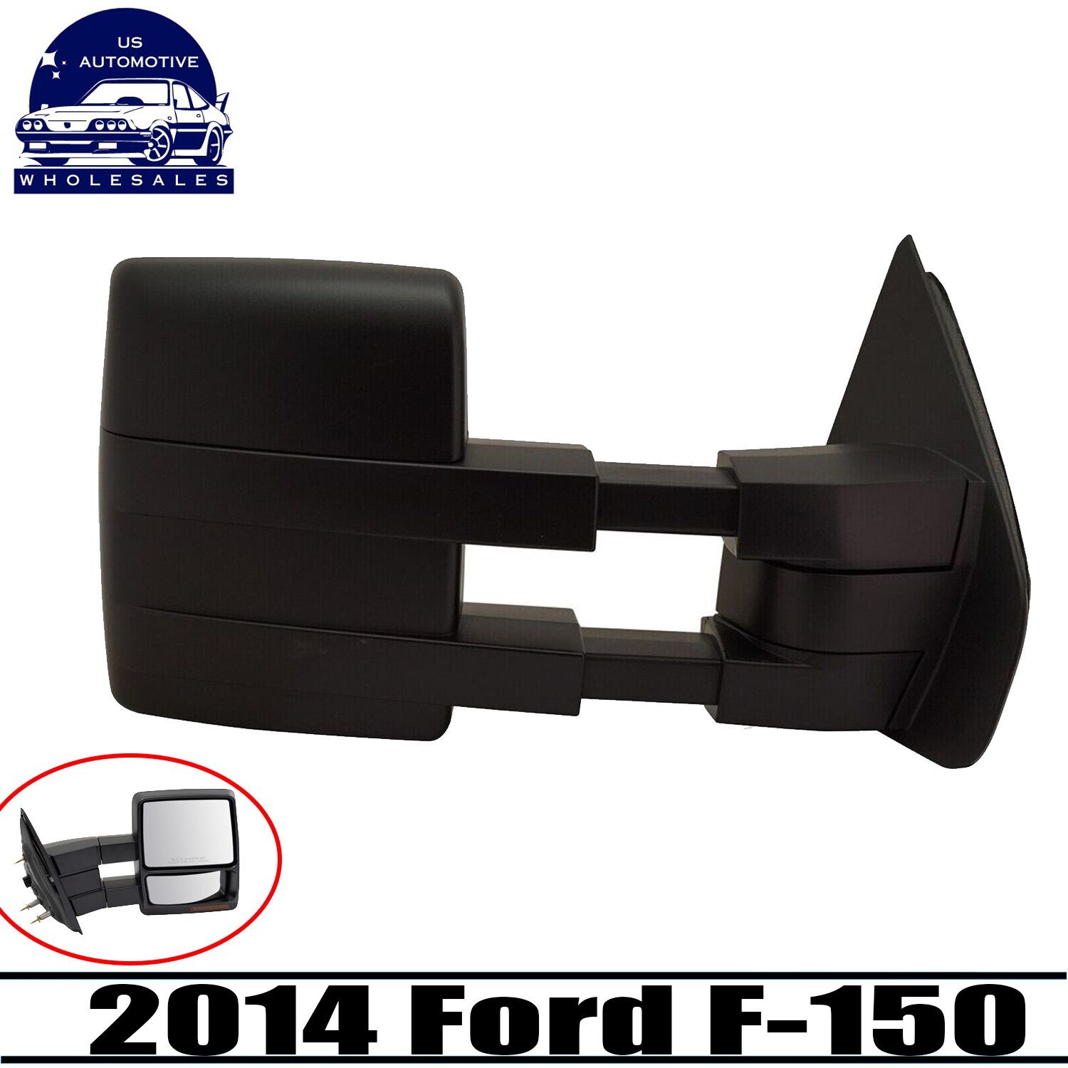 Front Right Side Towing Mirror Mannual Adjust For 2009-2014 Ford F-150 ...