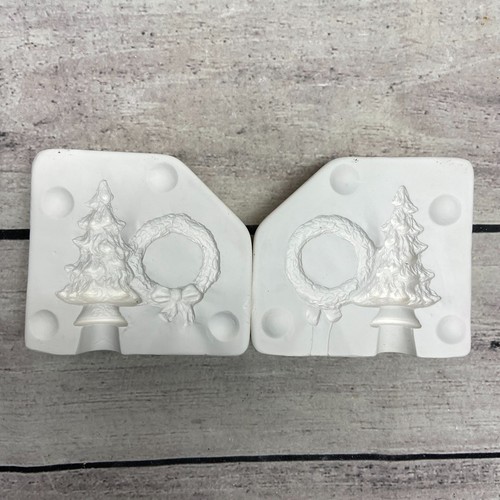 Vintage 1982 Nowell’s Mold Ceramic Casting Mold Christmas Tree & Wreath ...