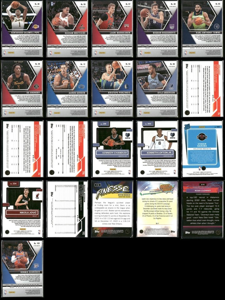 Topps/Panini Basketball 21 Card Lot Various Players/Sets/Parallels | eBay