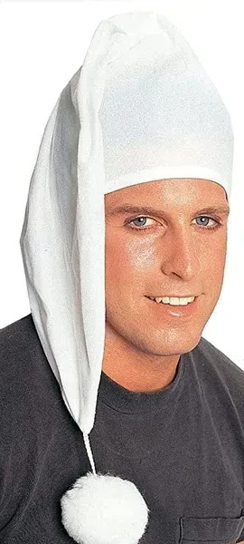 Old-time night stocking cap white nightcap - Christmas Ebenezer Scrooge ...