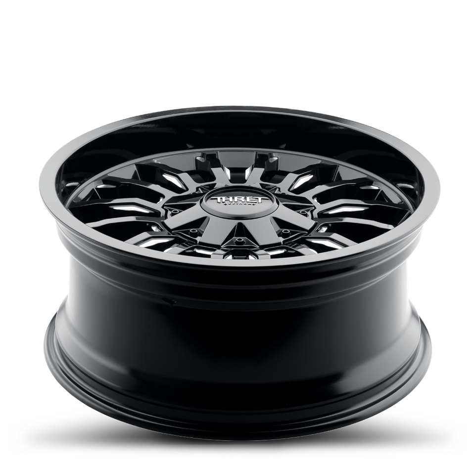 Thret Offroad Wheels 808 Gamma 18x9.0 -12 Black & Milled 5X127 5X139.7 ...