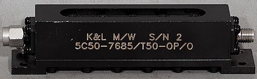 K&L Microwave 5C50-7685/T50-OP/O 7635-7735 MHz 3 dB SMA Bandpass Filter ...
