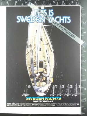 1987 ADVERTISING for Sweden sail yacht boat ADVERTISEMENT AD 50 340 36 ...