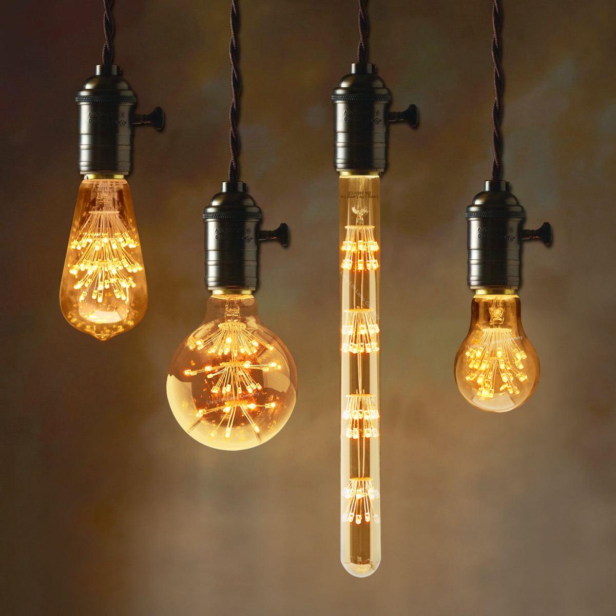 Vintage Light Bulb Upgrade Retro Vintage LED Unique GLASS TREE