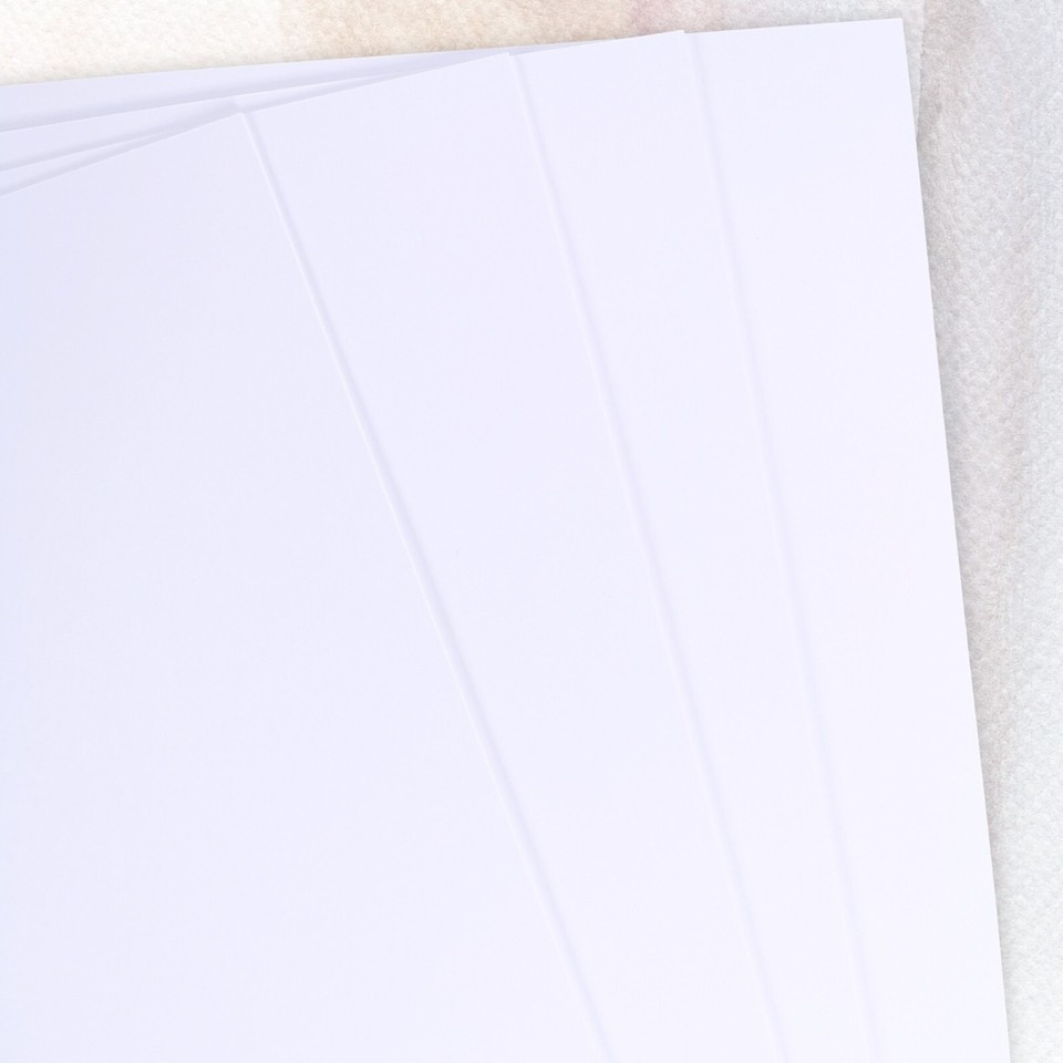 White Card Thick 300gsm 380 micron A5 A4 A3 SRA2 Card Making Smooth ...