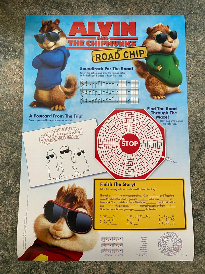 Boys on the hood Alvin and the chipmunks road chip movie Poster 2015 ...