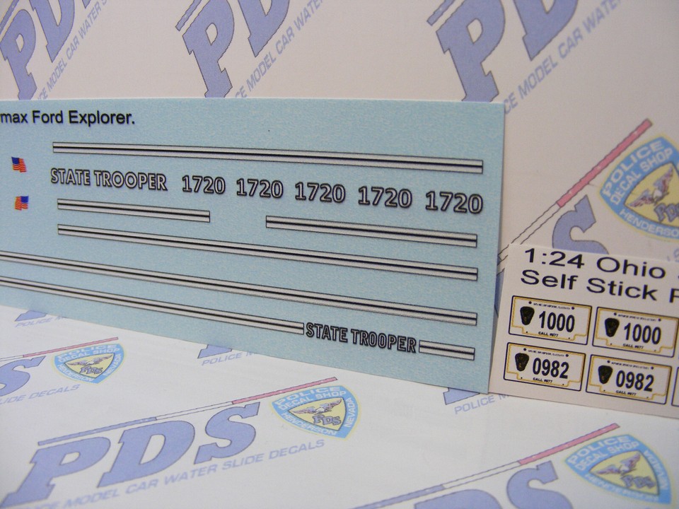 Ohio State Patrol 1:24 Water Slide Decal Set Fits Motormax 2022 ...