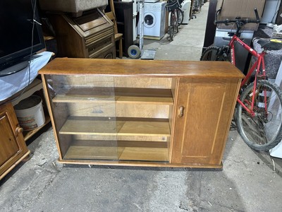 VINTAGE PRIORY Ercol Inspired Narrow Console BOOKCASE 1960s 1970s Great ...