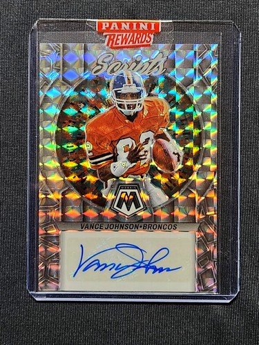 2023 Mosaic Scripts Vance Johnson Prizm Auto/Broncos 🏈🔥 | eBay