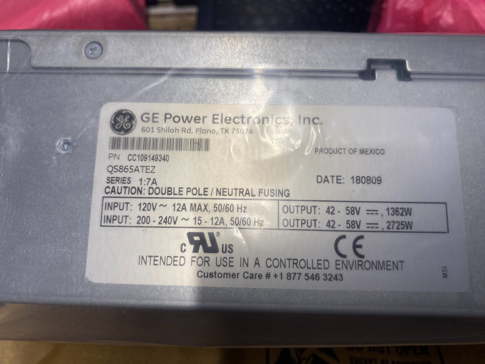 Lineage Power 300A DC Rectifier (QS865ATEZ) for sale online | eBay