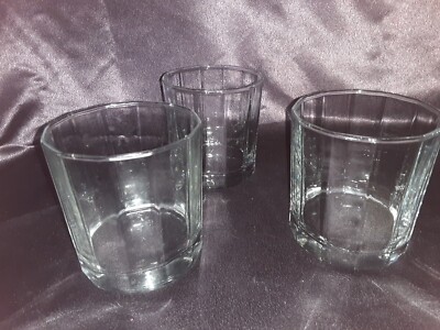 Crisa Glass Tumblers/Whiskey Glasses Set of three with 12 Facets | eBay