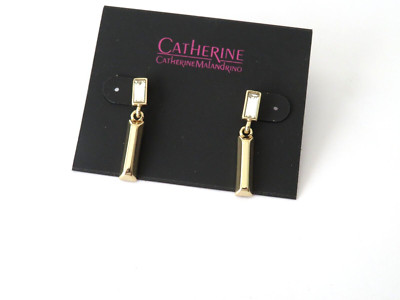 CATHERINE MALANDRINO GOLD STICK DANGLE EARRINGS | eBay