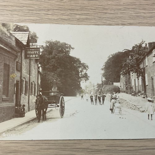 “THE WHITE HART - HIGH STREET - QUORN” 1905 RARE REAL PHOTO POSTCARD ...