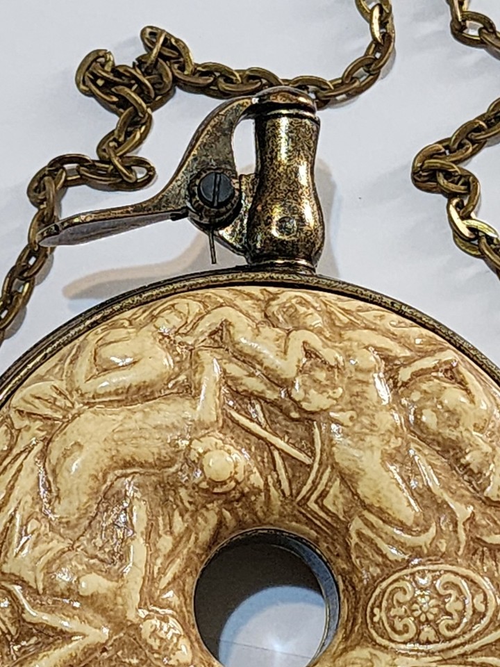 GERMAN ORNATE DECORATIVE BLACK GUN POWDER BOTTLE FLASK CANTEEN BOX | eBay