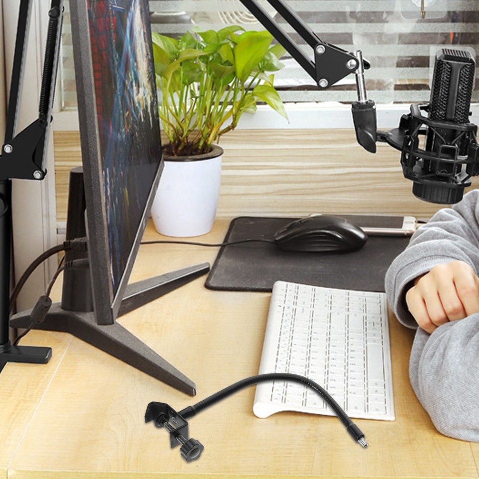 Heavy Duty Microphone Mount Clamp: Gooseneck Mic Holder Clamp with ...