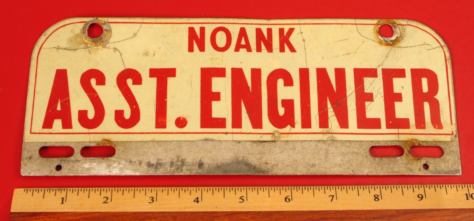 VINTAGE NOANK CT CONNECTICUT ASSISTANT FIRE ENGINEER TRUCK LICENSE ...