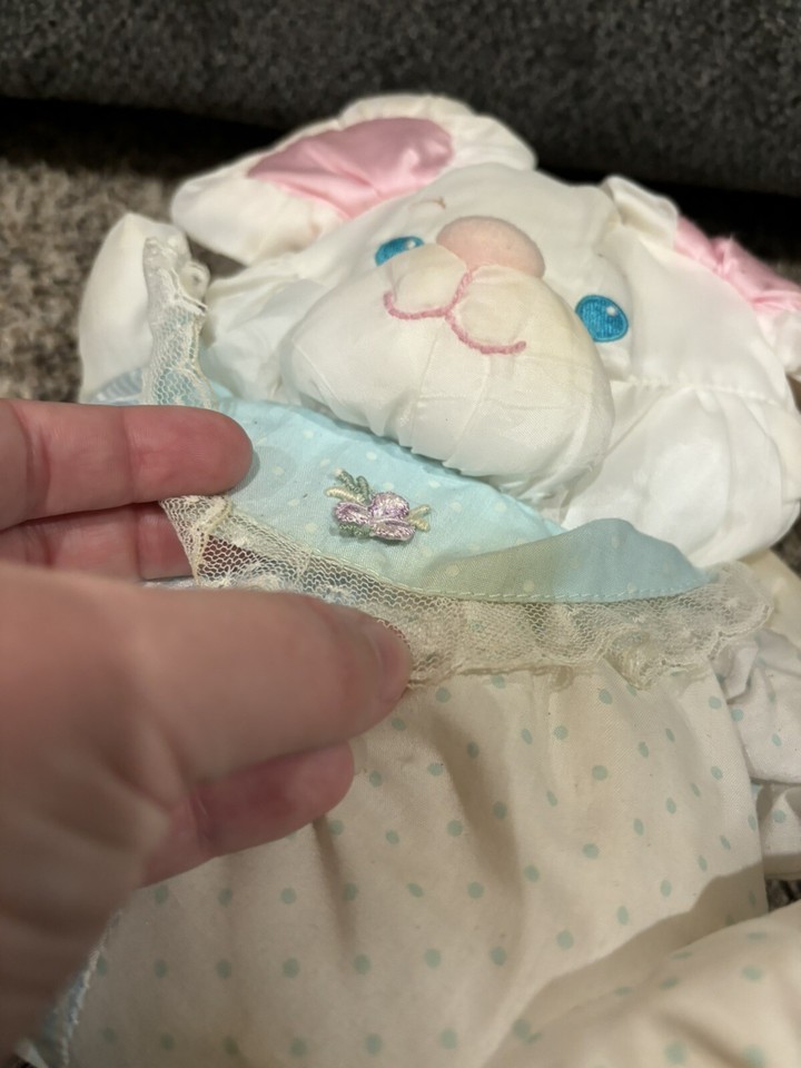 Fisher Price Baby Puffalumps Rattle Mouse Plush 1989 Blue Vintage ...