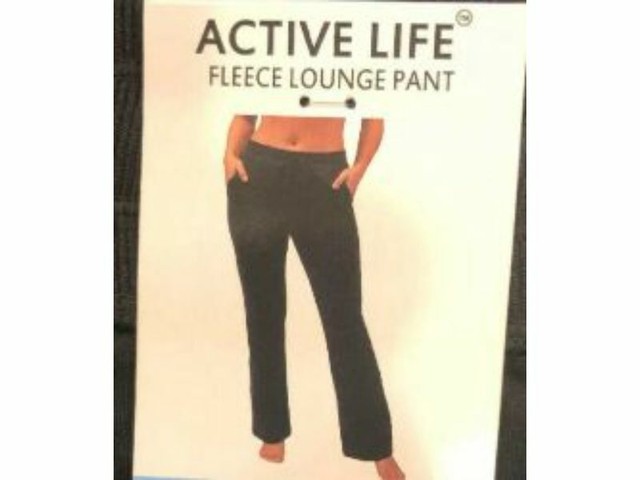 Womens Active Life Casual Fleece Lounge Pants Gray Straight String XXL ...