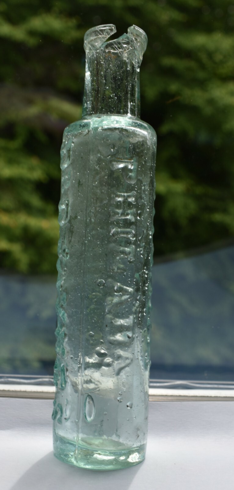 Antique Dr. D Jaynes Carminative Balsam Phidlada Aqua glass Bottle | eBay