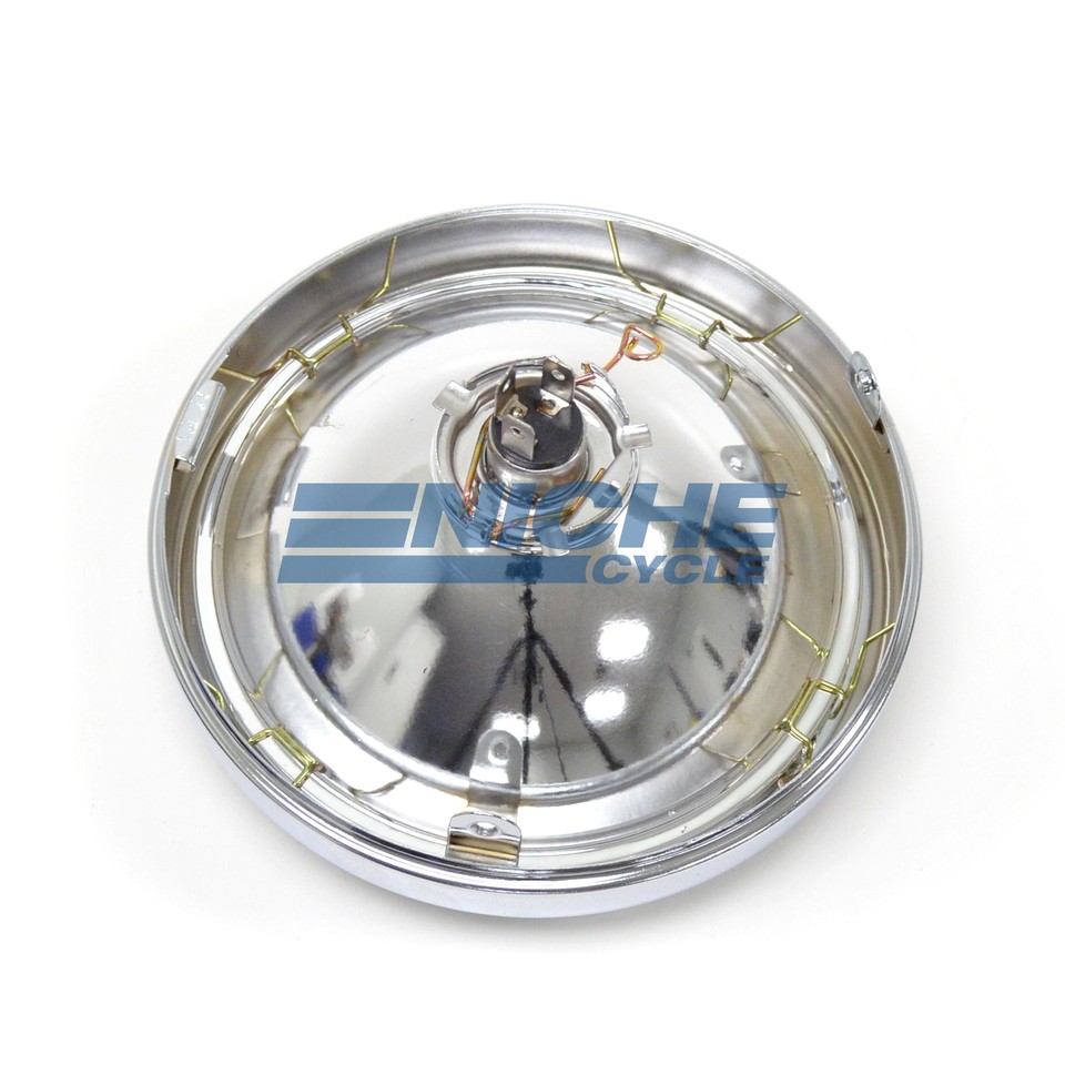 Honda Replica Style Headlight Chrome 6-1/4" Side Mount CB750 CB900 6.25 ...