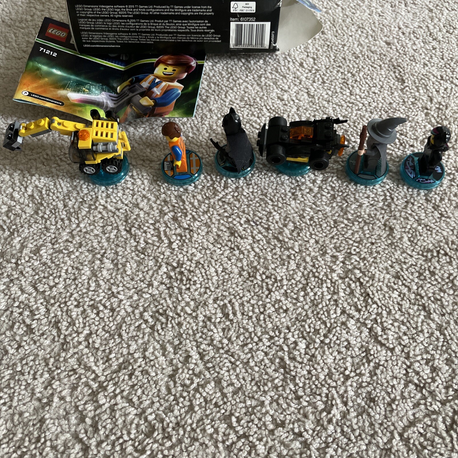 Lego Dimensions Batman Wyldstyle Gandalf 71172 Figures Batmobile 71212 ...