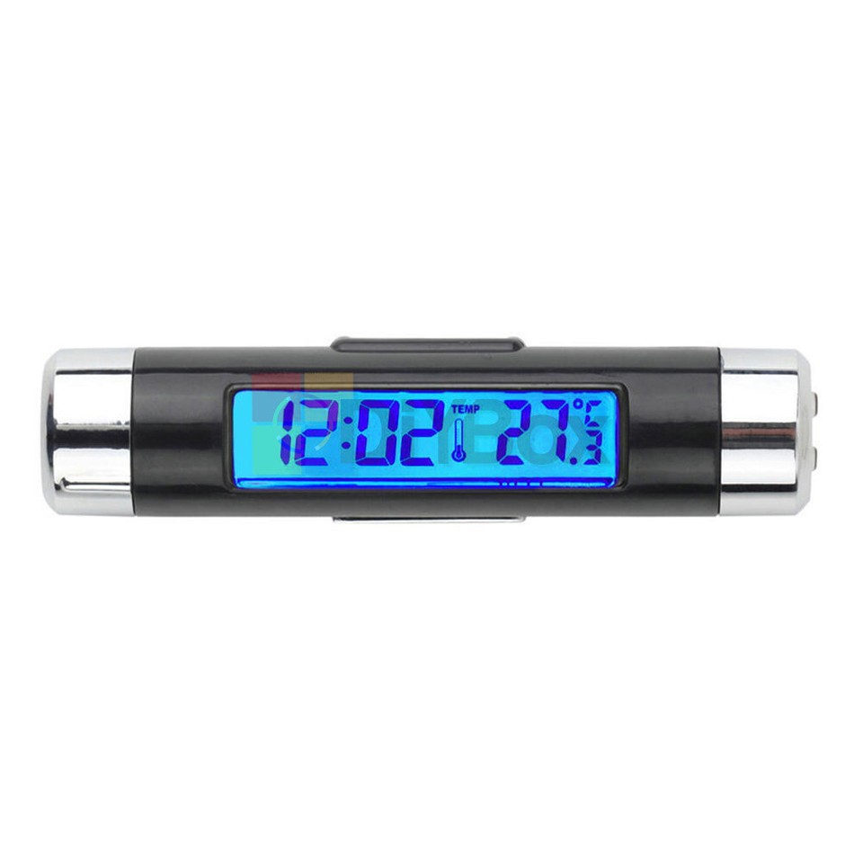 2in1 Digital LED Car Clock Thermometer Temperature LCD Backlight ...