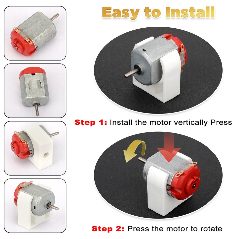 6Set/95Pcs DC Motors Kit Mini Electric 3V 10000 RPM Strong Magnetic ...