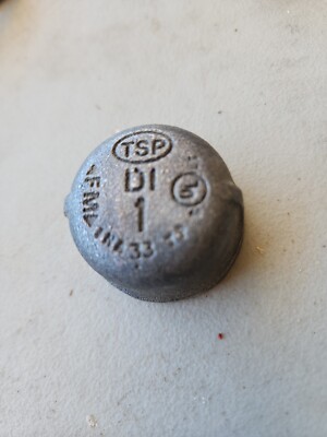 TSP Cap Galvanized Malleable Iron 1" | eBay