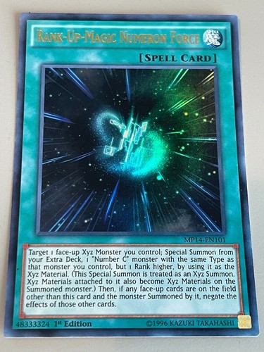 Yugioh RANK-UP-MAGIC NUMERON FORCE MP14-EN101 1st Edition Ultra Rare ...