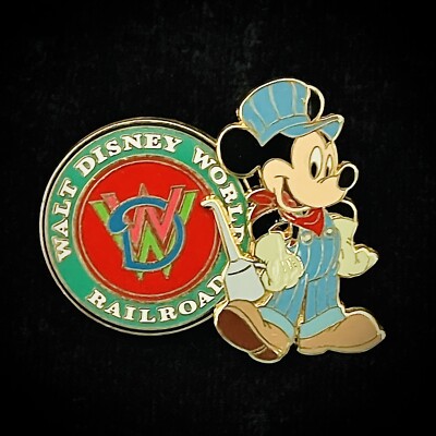 WDW Engineer Mickey Mouse Railroad Train Station Logo Walt Disney World ...