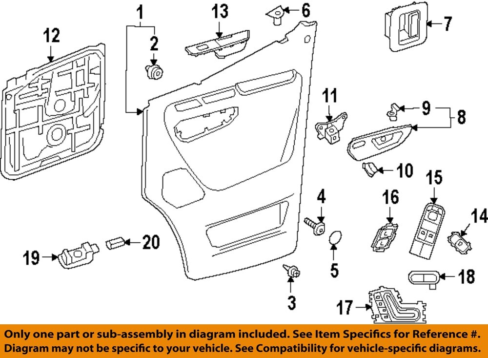 MERCEDES OEM 10-23 A220 Rear Door Interior Trim-Door Trim Panel Clip ...