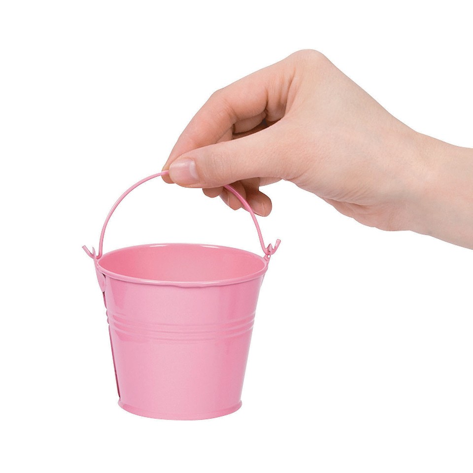 Mini Pink Favor Pails, Party Supplies, 12 Pieces | eBay