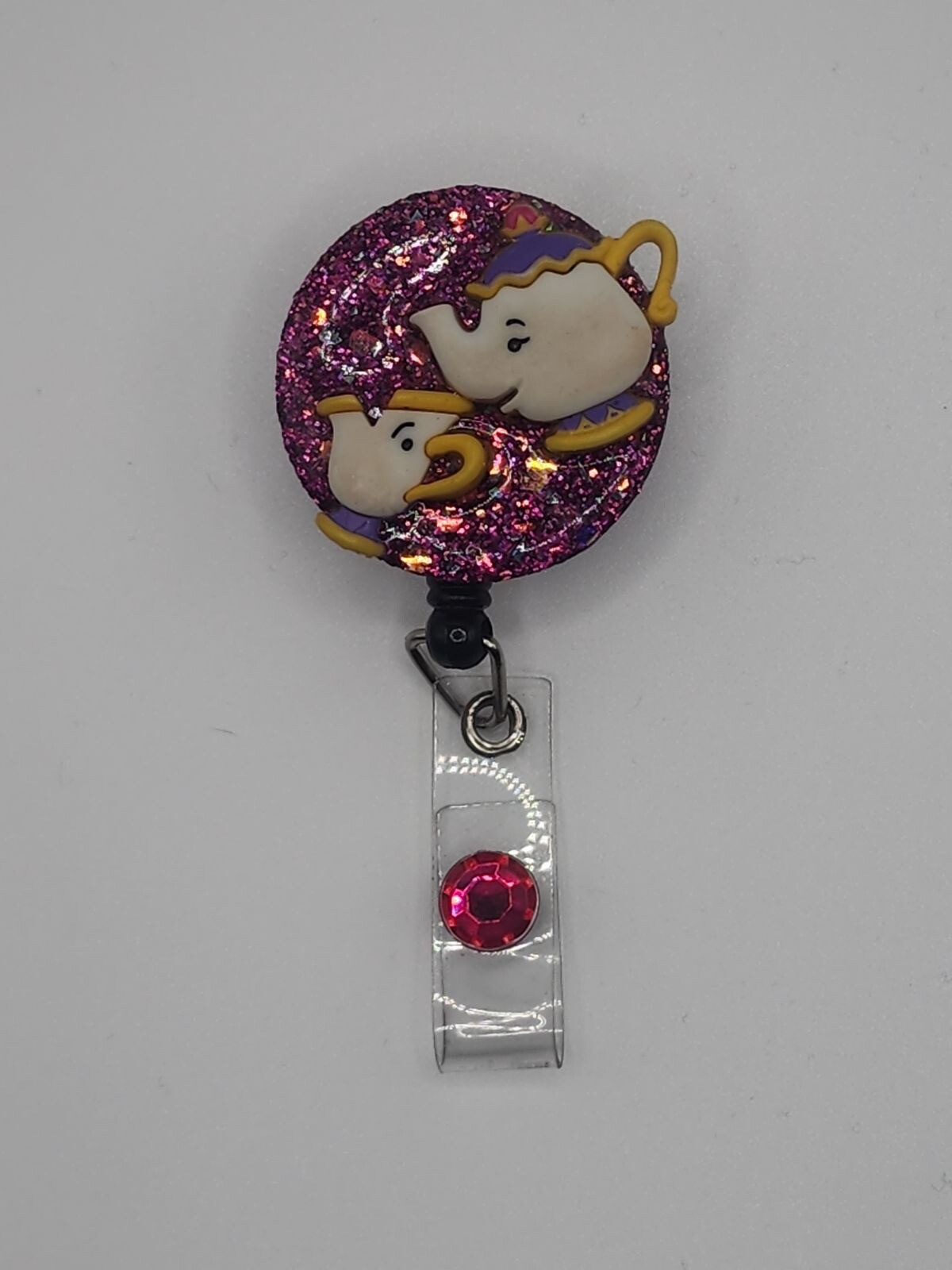 Mrs. Pots & Chip badge reel retractable With A Swivel Clip | eBay
