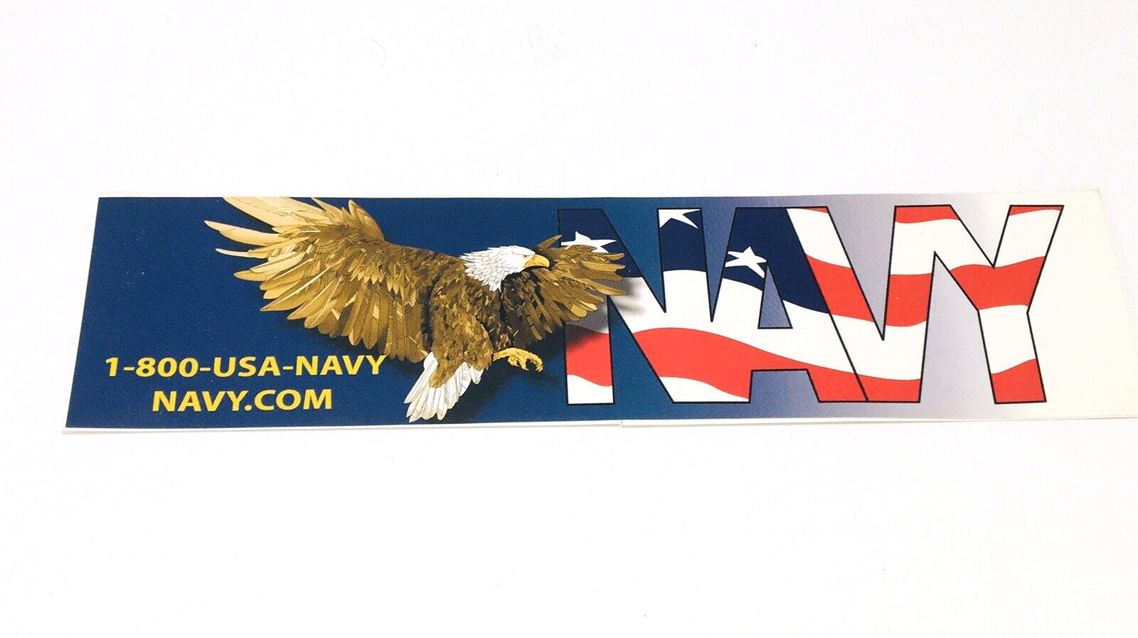 US NAVY BUMPER STICKER DECAL LOGO USN USS SEAL FLAG VETERAN 1-800-USA ...