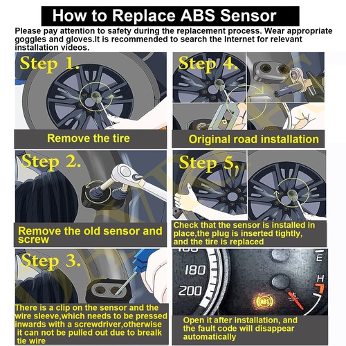 2 ABS Wheel Speed Sensor For Toyota RAV4 2006-2018 2.4L 3.5L Front Left ...